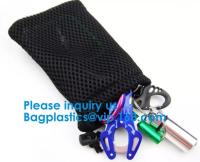 China Promotion Small Polyester Mesh Drawstring Bag Customs Size and Logo printing Round Bottom Drawstring Mesh Bag For Sport, for sale