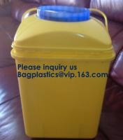 China OEM 3l 5l 10l 12l 21l 22l yellow hospital biohazard medical needle disposal plastic safety sharps container for sale