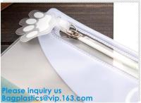 China ECO Zipper Lock Slider Bag/Resealable PVC Slider Zip Poly Bag,Databundles Packing Bag,Transparent Plastic Zipper Bag Pou for sale