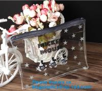 China Logo Printed Plastic Stationery Packaging Bag Custom Pvc Zipper Slider Bag,Matte Frosted PVC Slider Zipper Bag Plastic B for sale