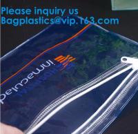 China Horizontal Zipper Bags Design Zipper Bags Logo Frosted Poly Bags For Clothes Shirt Swimwear Bikini Beach Bag Packaging for sale