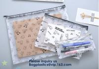 China Promotional Custom Printed Pvc Vinyl Transparent Stationery k Bags,Crossbody Stationery Set Zipper Pvc Bag Bagease for sale