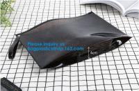 China Transparent Pvc Slider Zipper Bag With Blue Side Gusset,Bottom Gusset Cosmetic Pvc Slider Packaging Bag Bagease Bagplast for sale