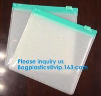 China Slider Zipper Cosmetic Pvc Bag Clear Vinyl Pvc k Bag,Matte PVC Zipper Slider Bag With Ring, Bagease, Bagplastics for sale