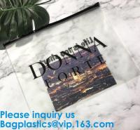 China k Plastic Bags Packaging Custom Clear Poly Pvc Slider Zipper Bag, Standup Cosmetics Packaging PVC Slider Bag for sale