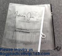 China k Plastic Bags Packaging Custom Clear Poly Pvc Slider Zipper Bag, Standup Cosmetics Packaging PVC Slider Bag for sale