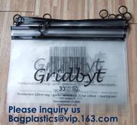 China k Plastic Bags Packaging Custom Clear Poly Pvc Slider Zipper Bag, Standup Cosmetics Packaging PVC Slider Bag for sale