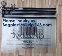 China k Plastic Bags Packaging Custom Clear Poly Pvc Slider Zipper Bag, Standup Cosmetics Packaging PVC Slider Bag for sale