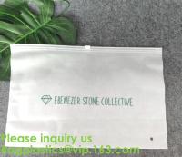 China Transparent PVC Biodegradable Custom Frosted Slider Zipper Pouch For Bikini Swimwear Clothing Plastic Packaging k for sale