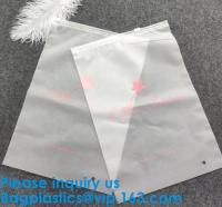 China Transparent PVC Biodegradable Custom Frosted Slider Zipper Pouch For Bikini Swimwear Clothing Plastic Packaging k for sale