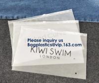 China Transparent PVC Biodegradable Custom Frosted Slider Zipper Pouch For Bikini Swimwear Clothing Plastic Packaging k for sale