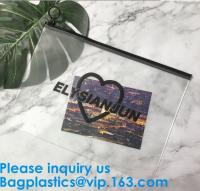 China Frosted k Bag EVA PVC Hanger Bag For Clothes Frost Drawstring Bag,Printed LDPE k Bags Slider Zip Lock Plasti for sale