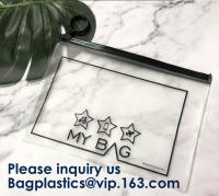 China Sinicline Nice Pvc Eva Slider Zipper String Biodegradable T-Shirt Packaging Plastic Bag With Logos Custom Logo Printed for sale