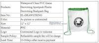 China Promotion Gifts Sport Swimming Bag Clear Pvc Advertising Custom Logo Drawstring Backpack Bag PVC drawstring cosmetic bag for sale