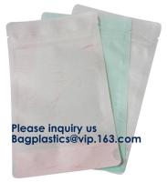 China Custom Printed Kraft Paper Flat Bottom Standup Pouch / Food Packaging Bags,250g/500g High Barrier Custom Printed Foil Co for sale