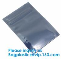 China Aluminium Plastic Antistatic k Esd Shielding Electronic Packaging Pet Bag With Zip,Black Conductive Bag, Grid bag for sale