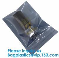 China Aluminium Plastic Antistatic k Esd Shielding Electronic Packaging Pet Bag With Zip,Black Conductive Bag, Grid bag for sale