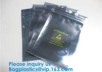 China Aluminium Plastic Antistatic k Esd Shielding Electronic Packaging Pet Bag With Zip,Black Conductive Bag, Grid bag for sale