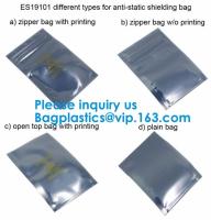 China Aluminium Plastic Antistatic k Esd Shielding Electronic Packaging Pet Bag With Zip,Black Conductive Bag, Grid bag for sale