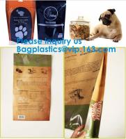 China Custom Printing Glossy Aluminum Foil Animal Feed 5kg Qual Seal Pet Food Packaging Bags With Plastic Handle for sale