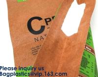 China Custom Printing Glossy Aluminum Foil Animal Feed 5kg Qual Seal Pet Food Packaging Bags With Plastic Handle for sale