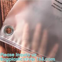 China Custom Transparent PVC Slider Zip Lock Bags Frosted EVA Zipper Packaging Bag For Garment,Self Zip Lock Apparel Packaging for sale