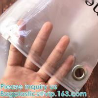 China Custom Transparent PVC Slider Zip Lock Bags Frosted EVA Zipper Packaging Bag For Garment,Self Zip Lock Apparel Packaging for sale