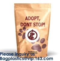 China Block Bottomed Paper Tin Tie Bags with Window Chocolate pouch bags Energy bar packaging Central seal bags for sale