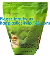 China Biodegradable Zipper Water Plastic Drink Pouch Bags Smell Proof Food Packaging Zip Lock Matte Black Stand Up Pouch Bags for sale