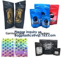 China Mylar k Foil Carbon Smell Proof Bag with One Side Clear,3.5 Grams Jungle Boys Packaging Paris Og Smell Proof Zippe for sale