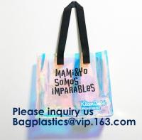 China Heavy-duty Clear Transparent PVC Shopping Bag,Fashion Transparent Pvc Coated Canvas Shopping Bag, Bagease, Bagplastics for sale