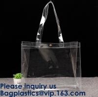 China Promo Custom Logo PVC shopping bag gift bag printed bag, Reusable PVC Plastic Transparent Shopping Bag, Bagease, PACK for sale
