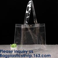 China Promo Custom Logo PVC shopping bag gift bag printed bag, Reusable PVC Plastic Transparent Shopping Bag, Bagease, PACK for sale