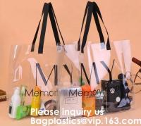 China Transparent Pvc Shopping Bag Pvc Tote Bag,OEM Supermarket PVC Fashion Bag Handles Clear Shopping Bags, Bagease, Bagplast for sale