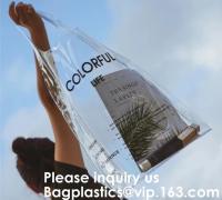 China Transparent Pvc Shopping Bag Pvc Tote Bag,OEM Supermarket PVC Fashion Bag Handles Clear Shopping Bags, Bagease, Bagplast for sale