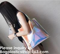 China Promotional Shiny PVC Tote Bag, Women Gender and Casual Tote Shape large capacity clear PVC Beach Bag, Bagease, Bagplast for sale