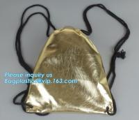 China Custom PU Leather Drawstring Bags Leather Pouches with LOGO,Waterproof PU Leather Drawstring Bag, Bagease, Bagplastics for sale