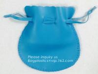 China Custom Printed PU Leather Waterproof Drawstring Bag, Cheap Black PU Leather Drawstring Pouch Bag Jewelry Pouch PU drawst for sale