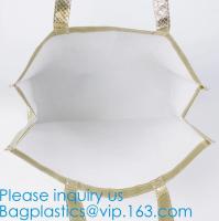 China Metallic Laminated Non Woven Bag Eco-Friendly Cheap Promotional Shopping Non Woven Bag Recyclable Zip Non Woven Bag For for sale
