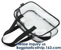 China Clear PVC Bag With Zipper Interior Pouch And Detachable Shoulder Strap,Cosmetic Tote Bags With Zipper Closure, bagease for sale