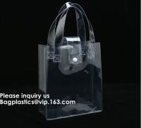 China Transparent Makeup Bag Cosmetic Bag Pvc Tote Bag With Clear Handles And Plastic Buckle Closure, crossboady, shoulder for sale
