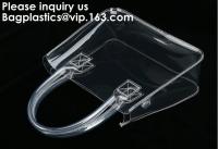 China Thick Clear PVC Handbag With Tube Handles,Cosmetic/ Makeup/ Toiletry Clear PVC Travel Wash Bag with handle, Bagease for sale