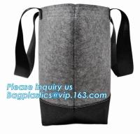 China Eco-Friendly Grey Reusable Felt Grocery Shopping Handbag Tot Bag For Women Men,Mesh bags,Shopping bags, Drawstring bags, for sale