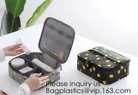 China Stylish Black Makeup Brush Organizer Cosmetic Bag Storage Bag With Handle For Travel,Ladies Plain Unisex Toiletry Handba for sale