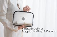 China Eco Friendly PVC Zipper Cosmetic Pouch Clear Toiletry Bag, Stand Up Packaging Zip Lock Cosmetic Bag Pouch, bagease for sale