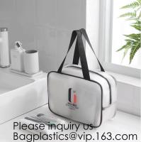 China Travel Transparent Pvc Toilet Cosmetic Bag Clear Make Up Pouch,Waterproof Custom Logo Geometric Black Pouches Cosmetic B for sale