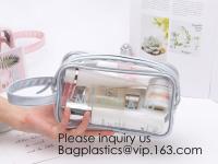 China Clear Transparent Plastic PVC Bags Travel Makeup Cosmetic Bag Toiletry Zip Pouch,Toiletry Makeup Bag Pouch With Zipper C for sale