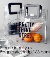 China Amazon Ebay Hot Selling Clear Pvc Tote Bag Transparent Handbag Shoulder Bag,Stadium Wholesale PVC Transparent Clear Tote for sale