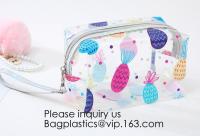 China Cute Unicorn PVC Transparent Travel Accessory Cosmetic Bag Waterproof Makeup Pouch Cactus Flamingo Wash Kits Organizer for sale