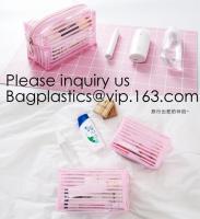 China Clear Zipper Pouch with Strap Makeup Bag PVC Cosmetic Pouch,Printing Clear k Cosmetic PVC Pouch, bagease, bagplast for sale